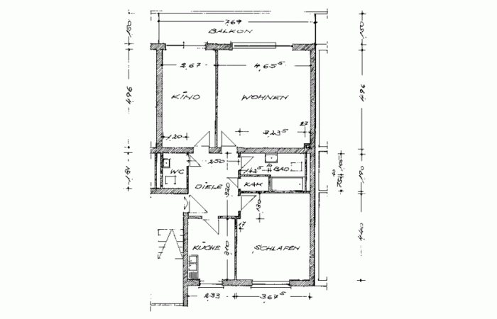 Geräumige 3 ZKB Wohnung (ca. 79 m²) mit großem Balkon - Eschberg Saarbrücken - Dr. Breit OHG